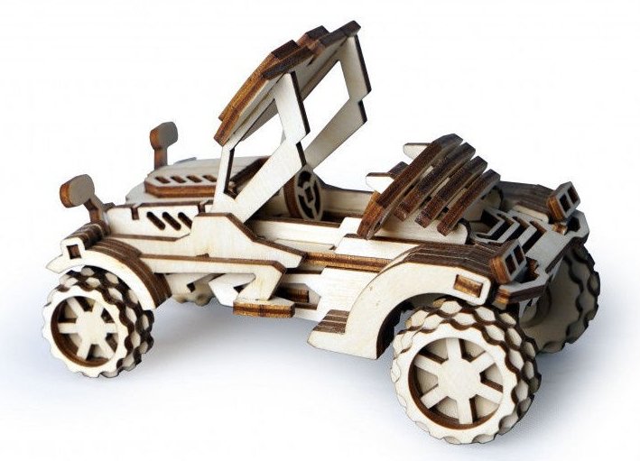 Laser Cut 3D Rock Racer Puzzle – TEAM 1 RTR.